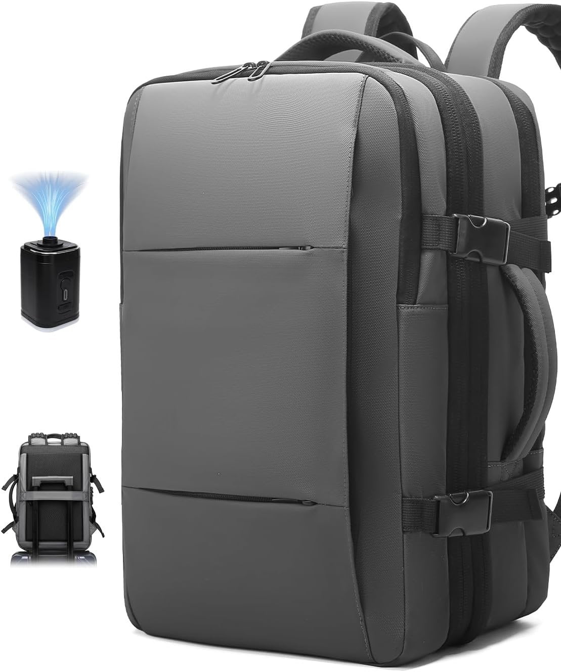 Backpack with Anti- Vacuum Compression Travel Backpack,Expandable ...