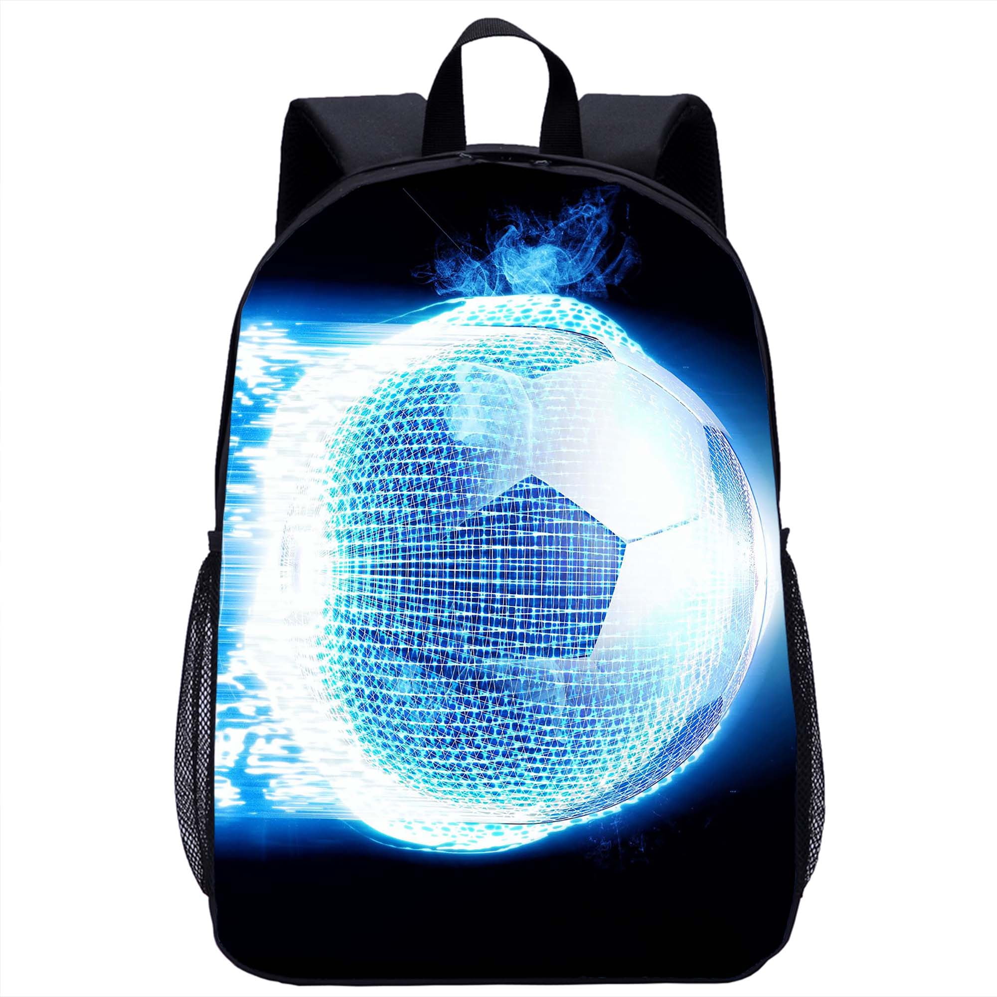 Backpack with Creative Football Pattern Bag Casual Backpack 3D Print ...