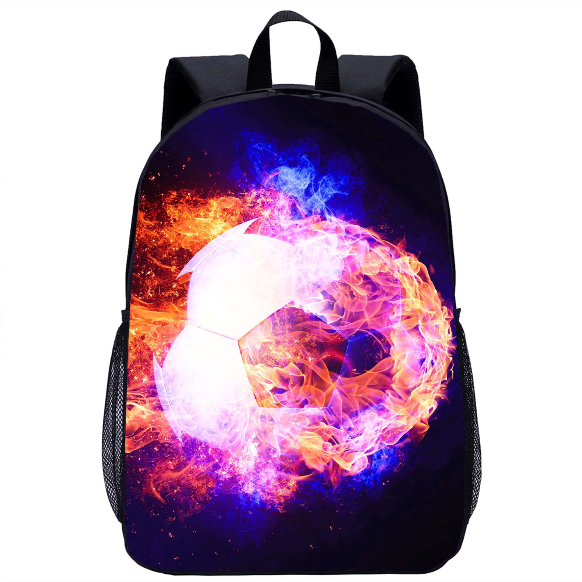 Backpack with Creative Football Pattern Bag Casual Backpack 3D Print ...