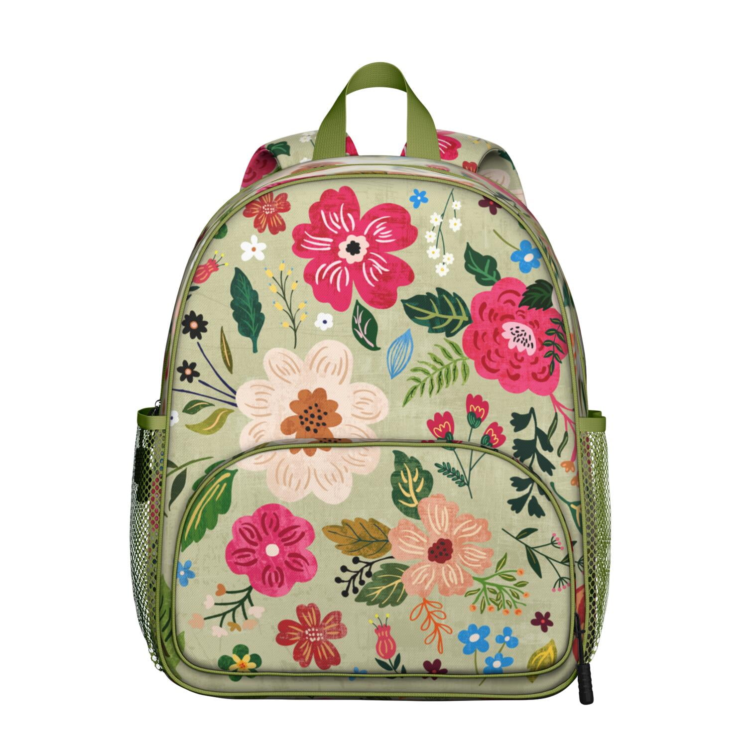 Backpack with Side Pockets & Rooster Sunflowers Print - Ergonomic for ...