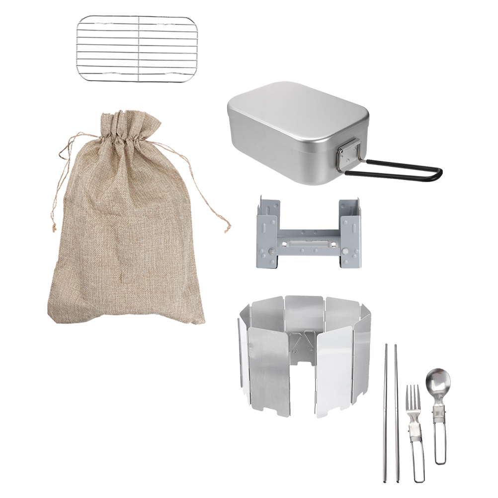 Backpacking Cookware Hiking Outdoor Lunch Box Camping Holder on Foot ...