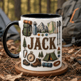 Backpacking Dad Accent Mug Custom Jack Camping Coffee Mug Father’s Day ...