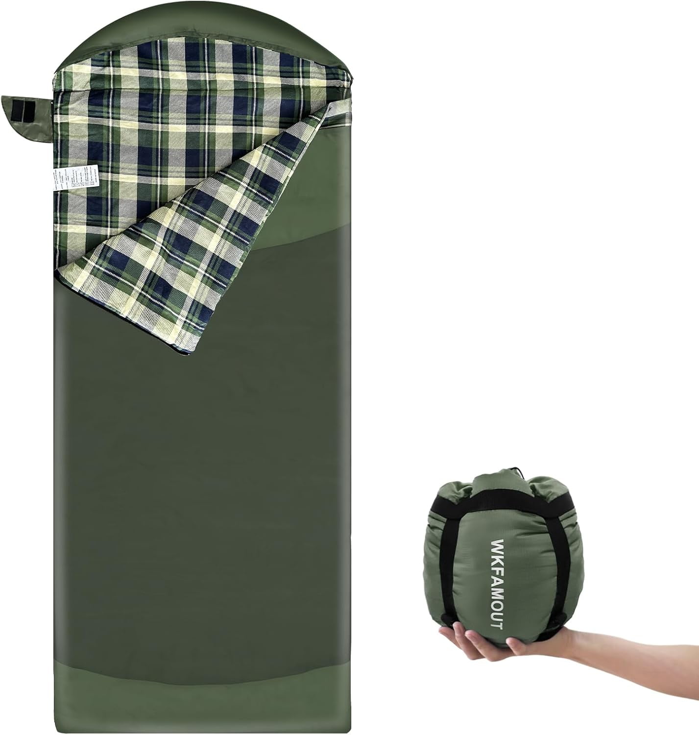 Backpacking Flannel Sleeping Bag Lightweight for Adults Hiking ...