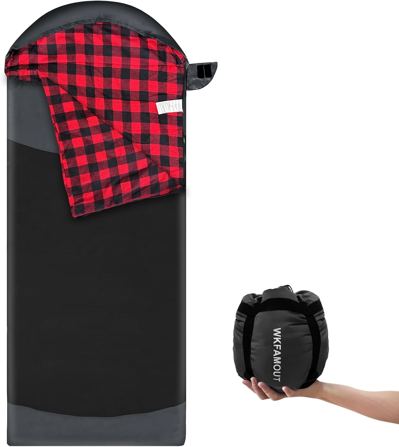 Backpacking Flannel Sleeping Bag Lightweight for Adults Hiking ...