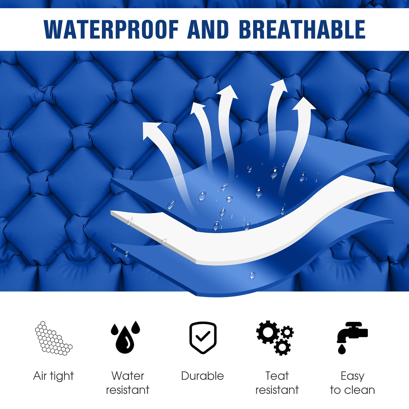 Backpacking Lightweight Camping Mat With Air Pillow Portable Air ...