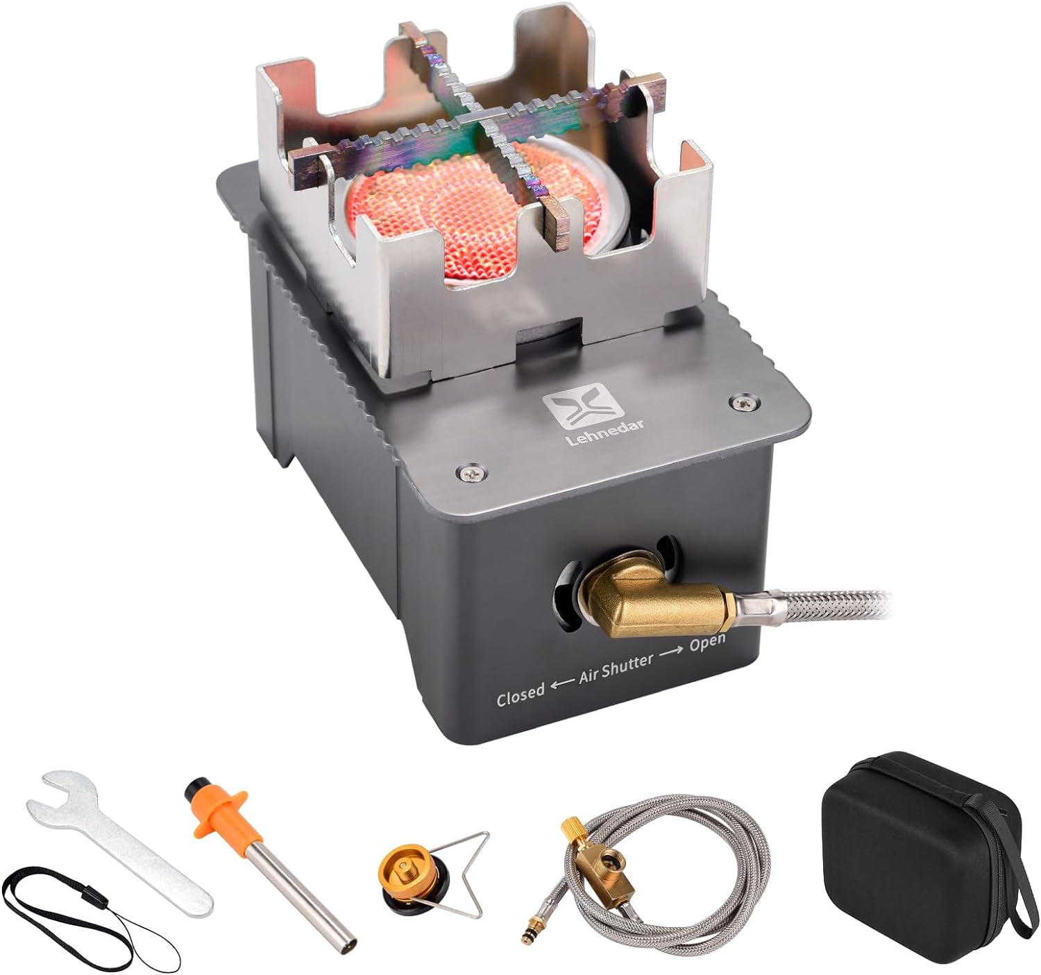 Backpacking Stove, Windproof Butane Stove with Carrying Case ...