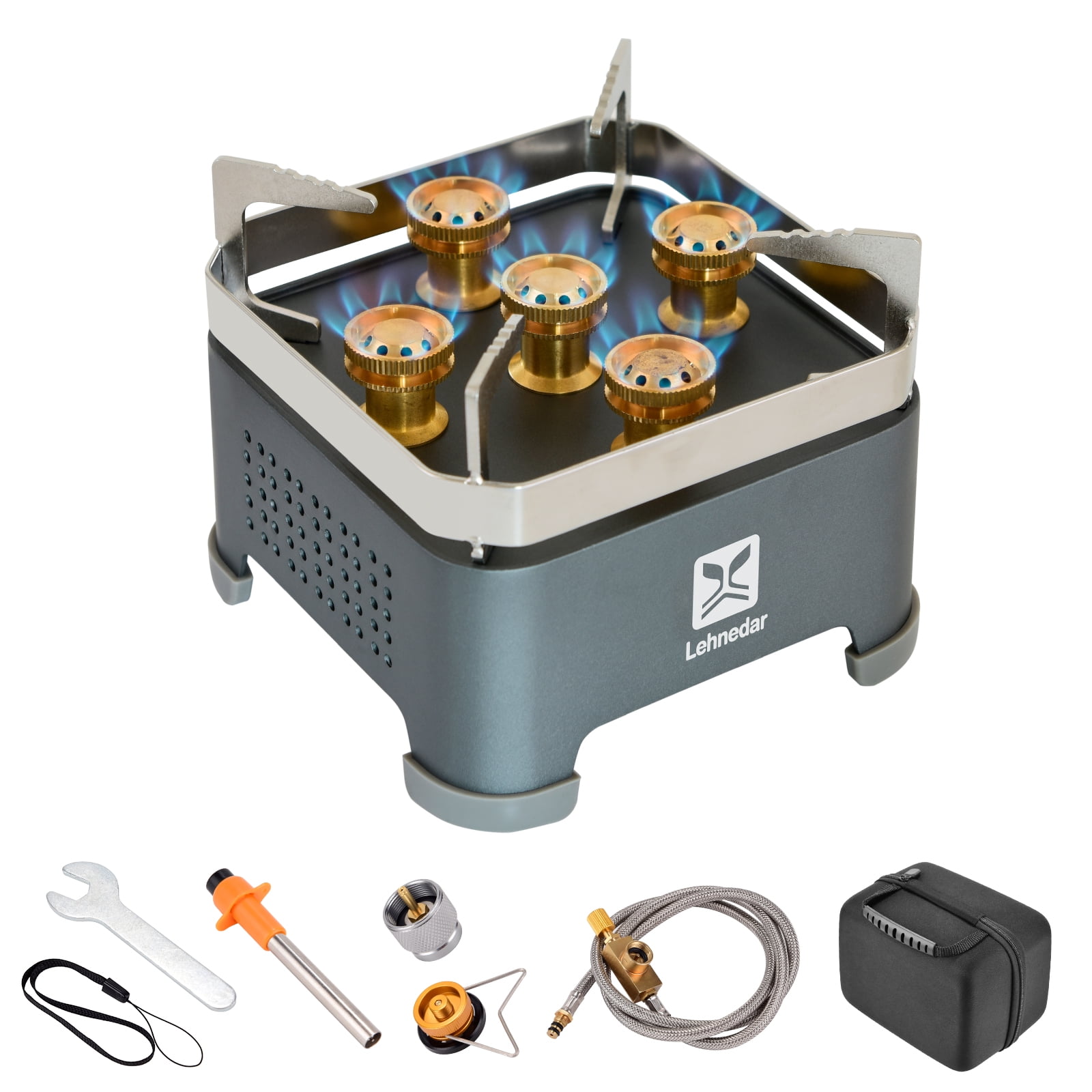 Backpacking Stove, Windproof Butane Stove with Carrying Case ...