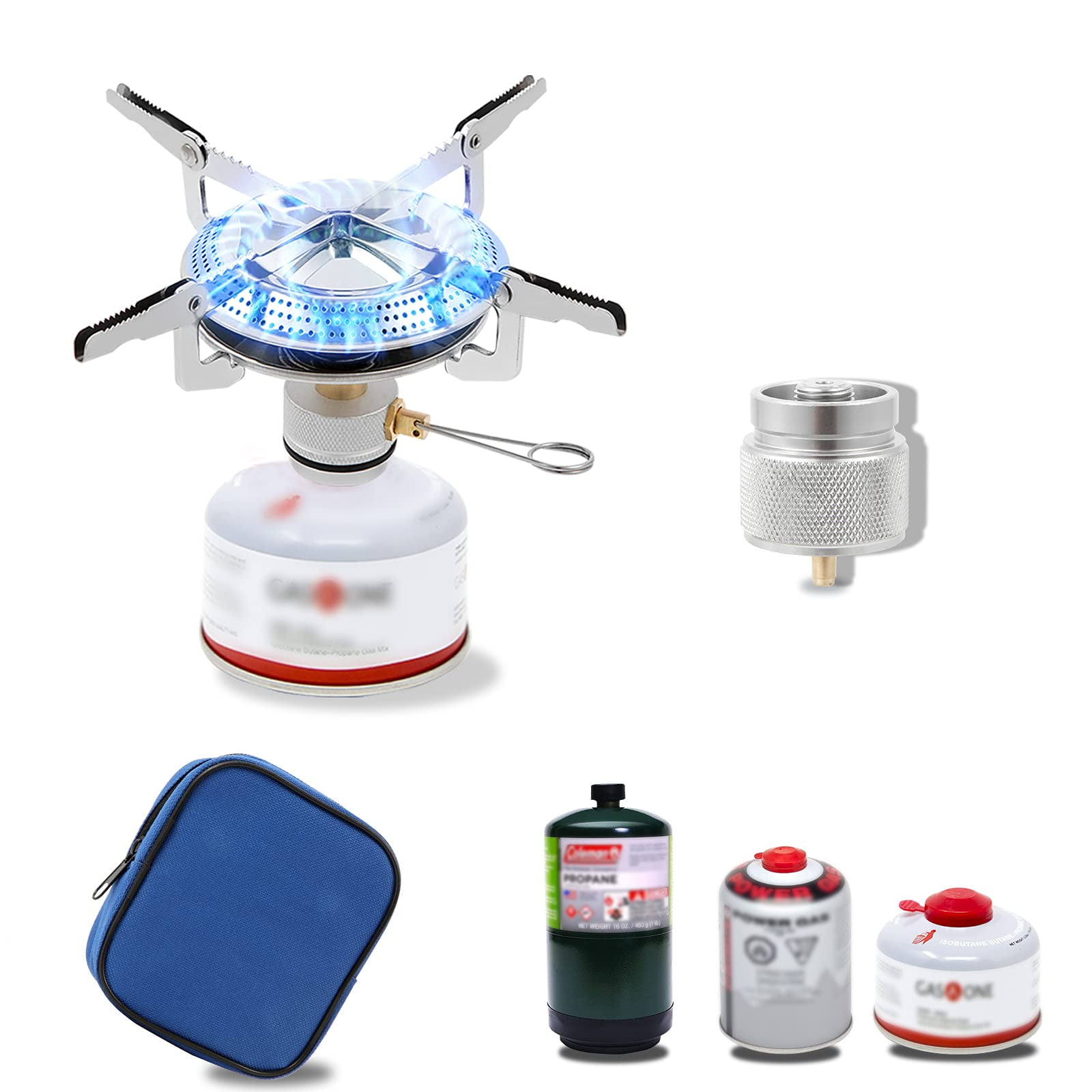 Backpacking Stove with Adapter, Lightweight for Hiking and Travel ...