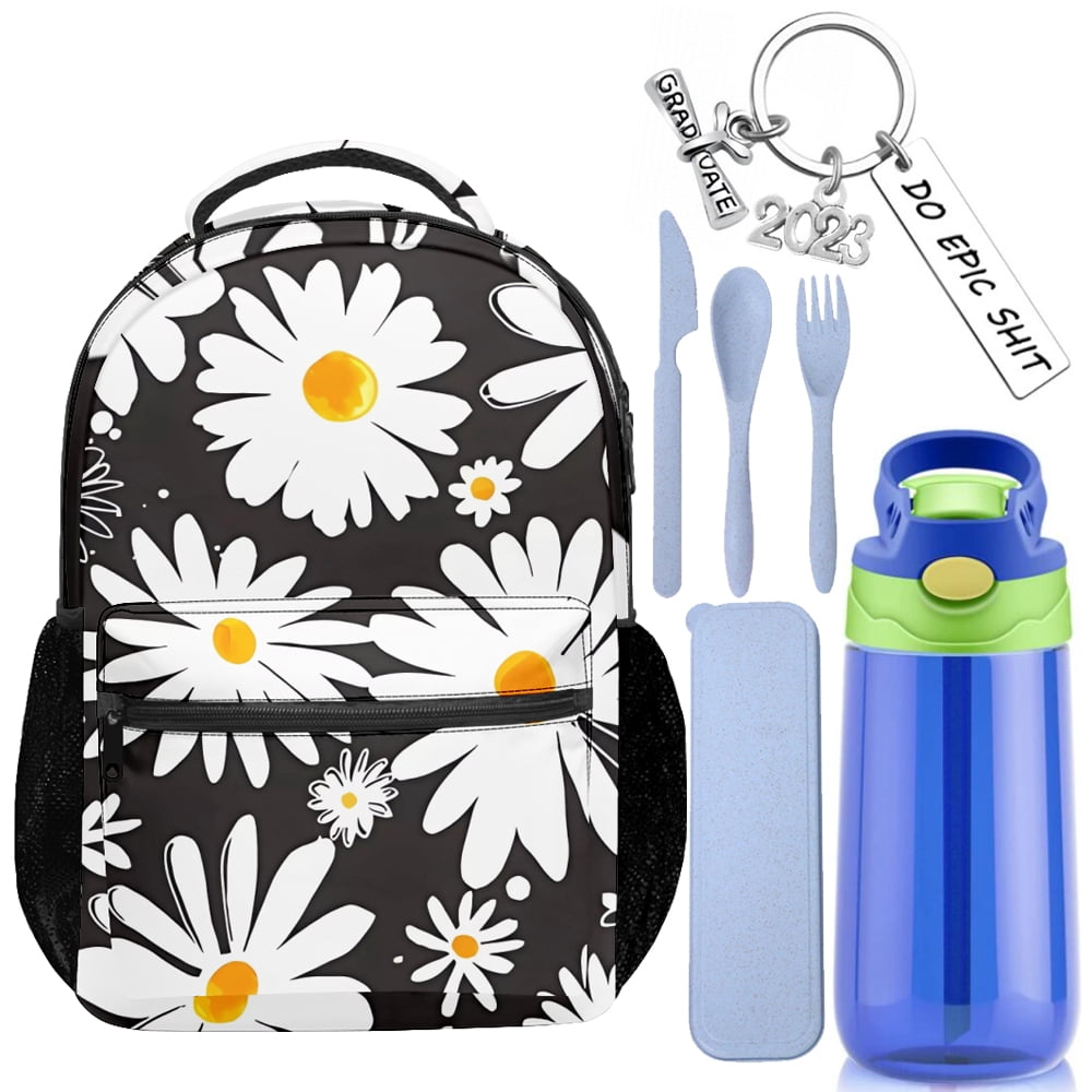 Backpacks 6 Pcs Daisy Laptop Backpacks for Elementary Middle High ...