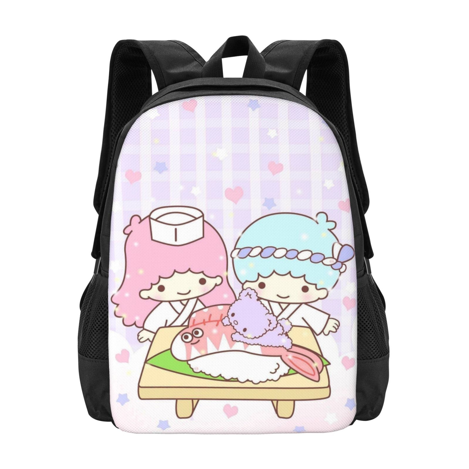 Backpacks Little Twin Stars Anime Adjustable Laptop Bagpack Double ...