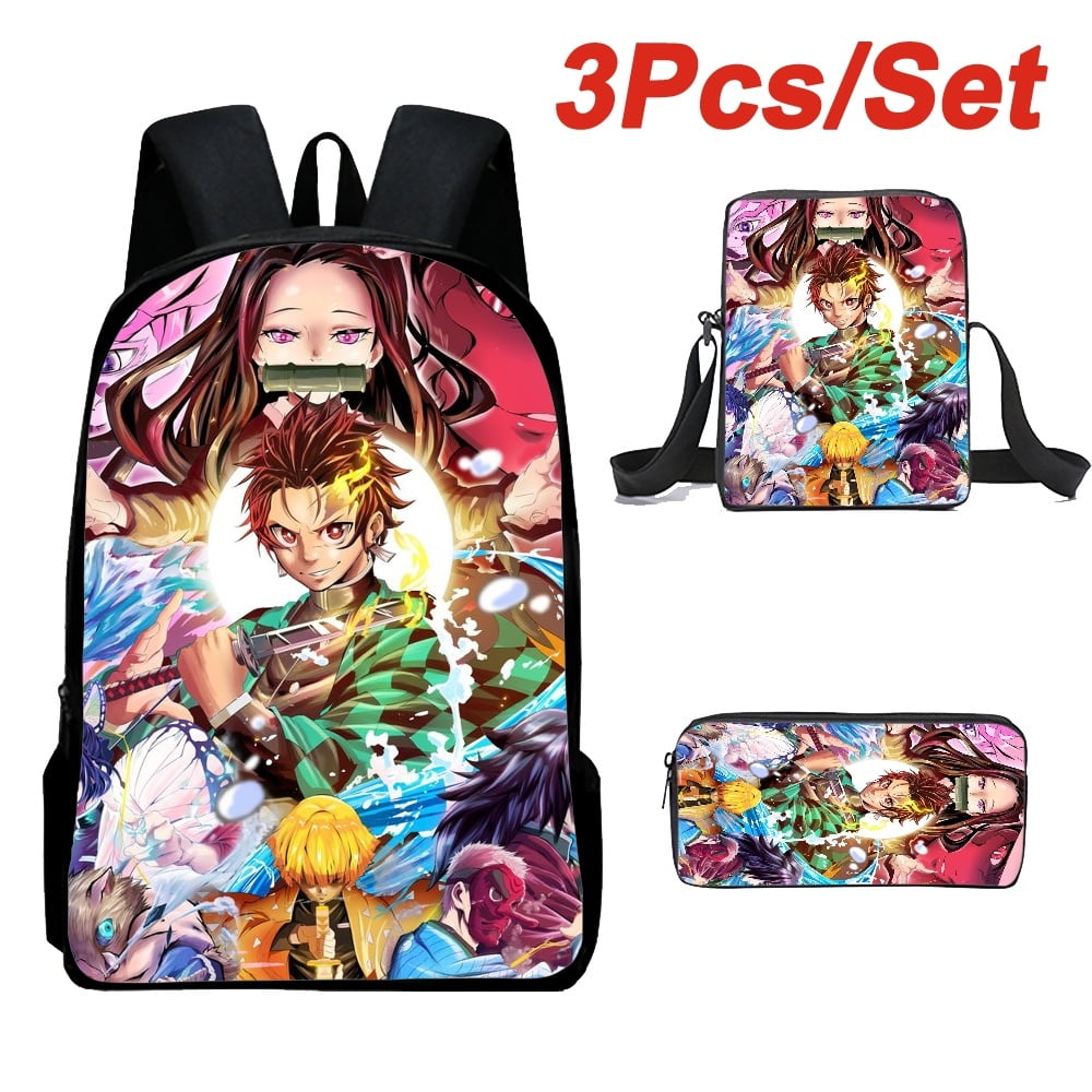 Backpacks Set Demon Slayer:Kimetsu no Yaiba-Rucksack for Young People ...
