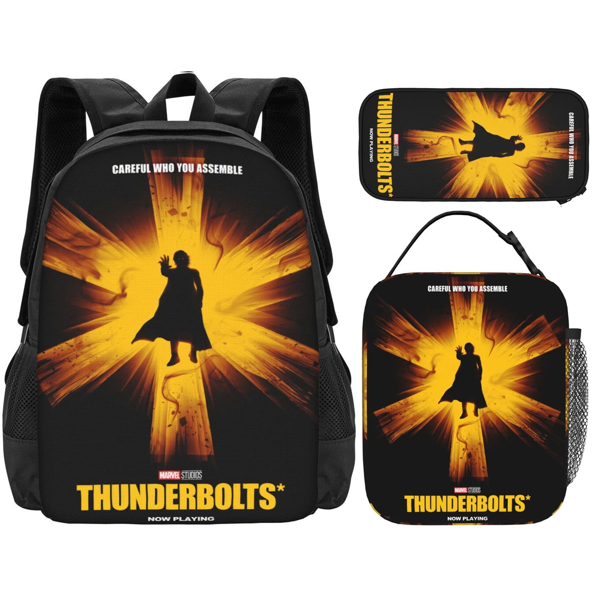 Backpacks Thunderbolts Backpack with Lunch Bag PencilCase 3 in 1 ...