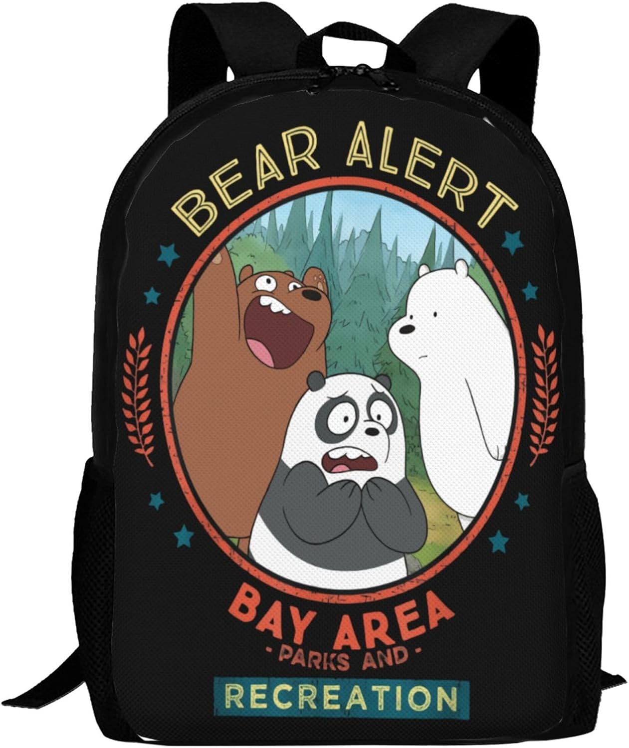 Backpacks We Bare Bears Anime Adjustable Laptop Backpack Double ...