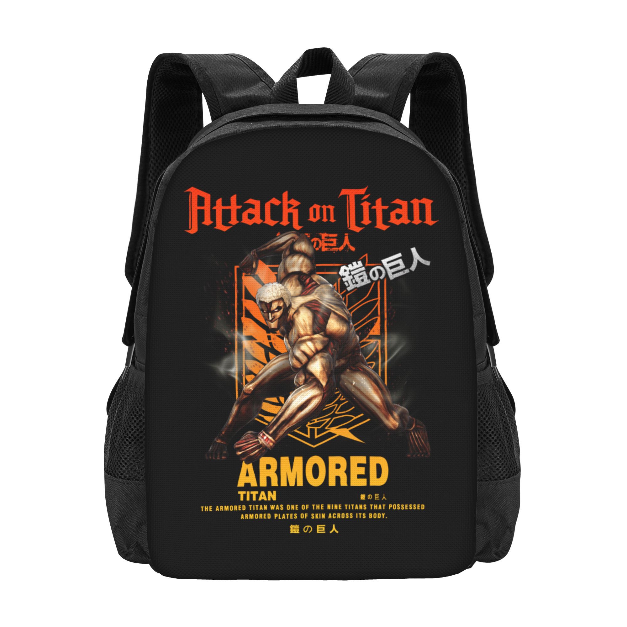 Backpacks for Men Women Galaxies Book Bag Armored Titan Attack on Titan ...