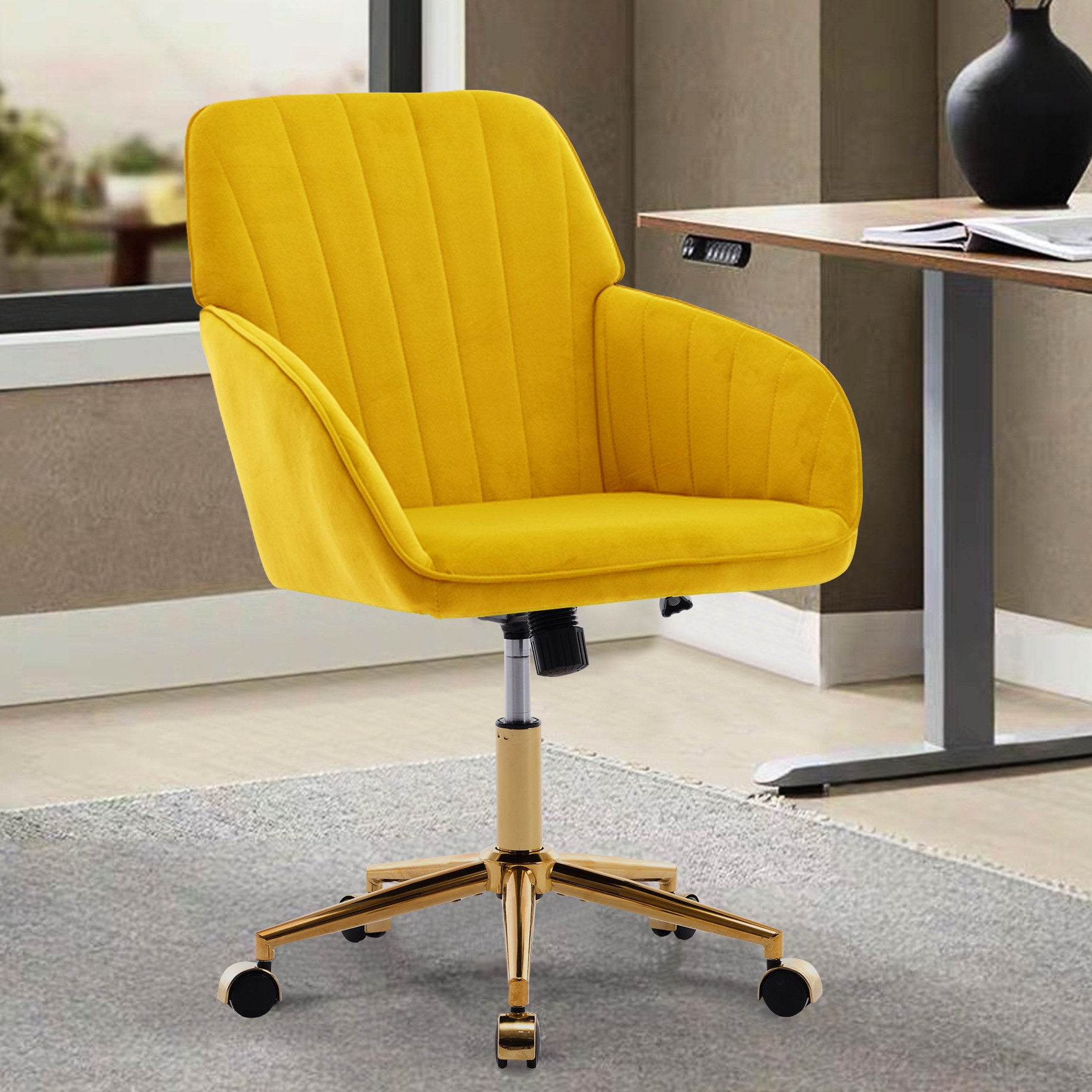Backrest Supportive Chair+Height Adjustable Feature”-“Long - time Desk ...