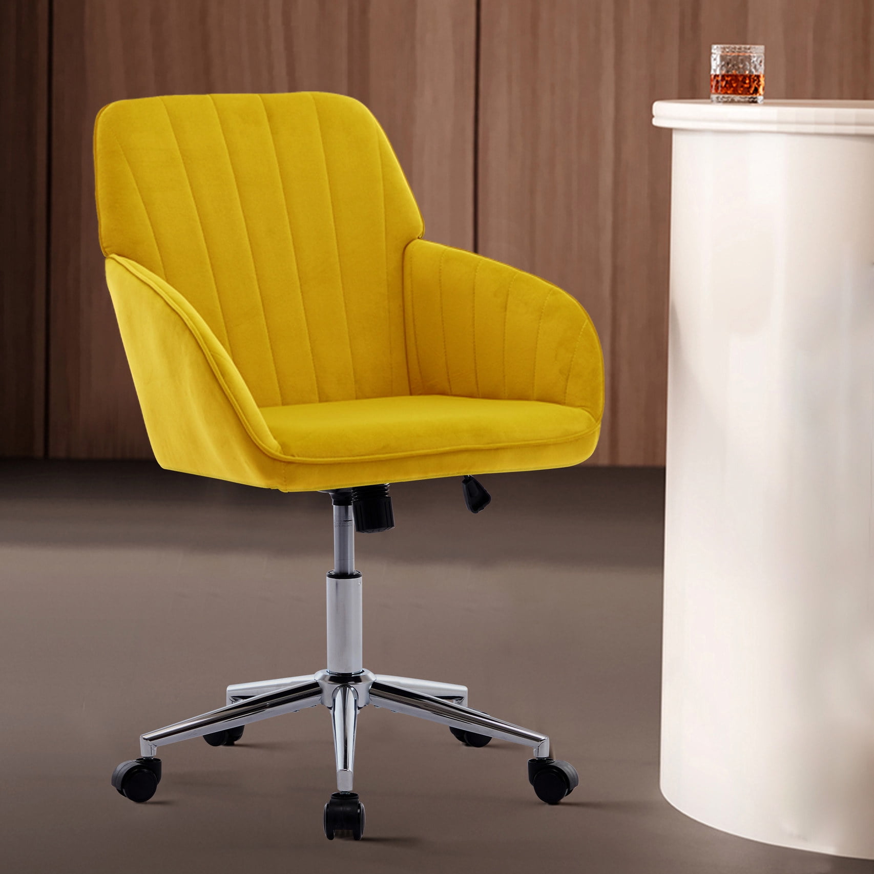 Backrest for Spinal Support and Soft Cushion / Gold Base Rotary Office ...