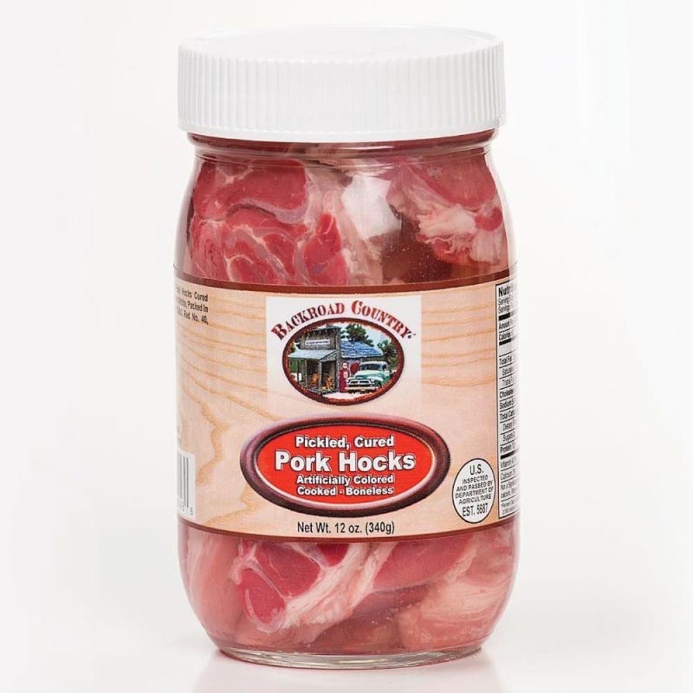 Troyer Fully Cooked Boneless Pickled Cured Pork Hocks, 12 oz Jar ...