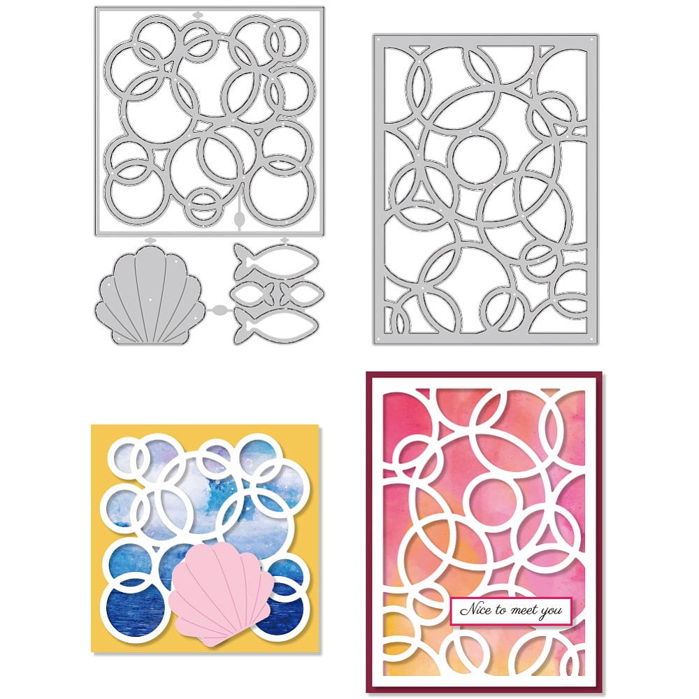 Backround Frame Cutting Dies Shell Card Border Stitch Die Cut Sewing ...