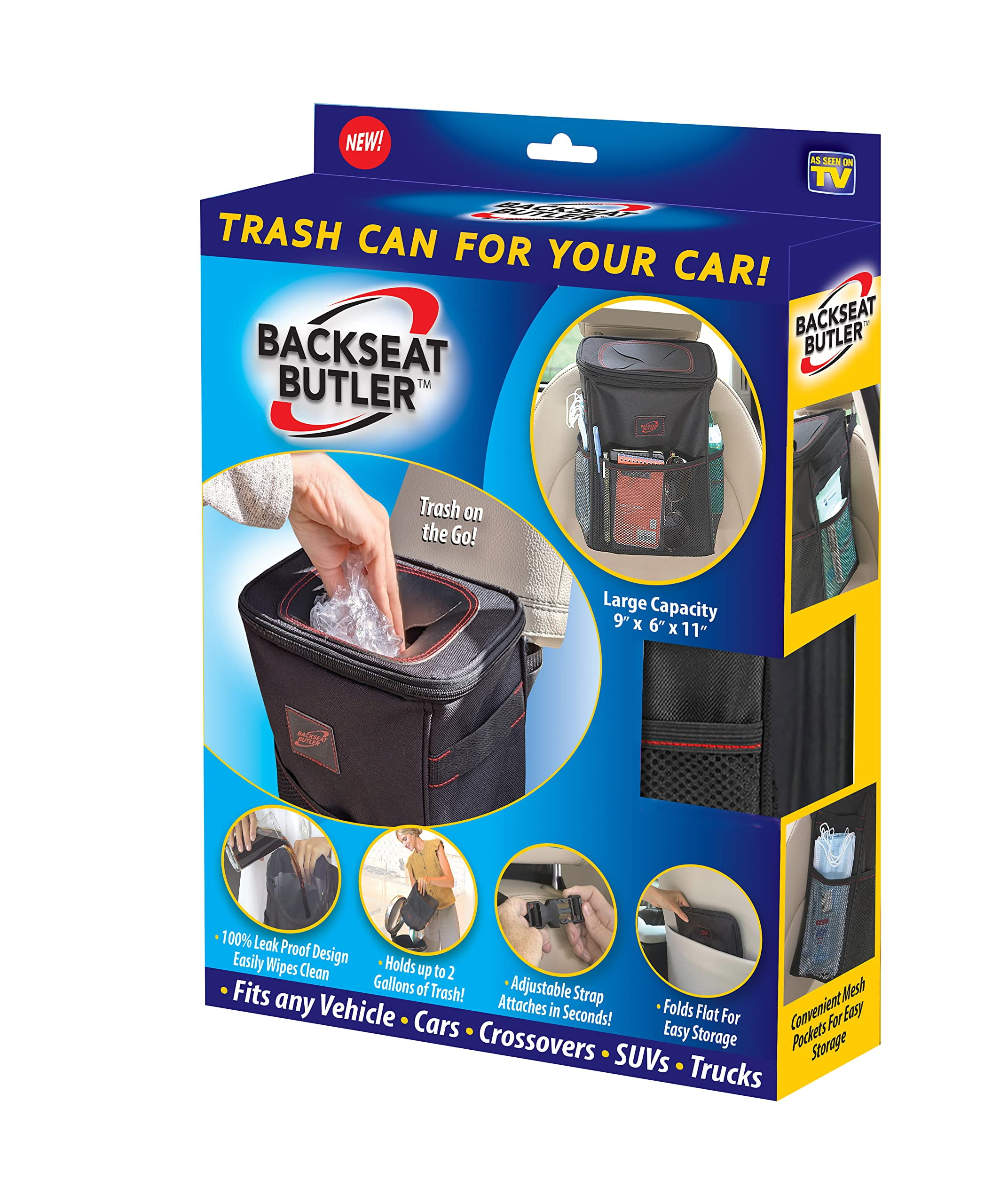 Backseat Butler - Auto Container Accessories, Waterproof Travel Garbage ...