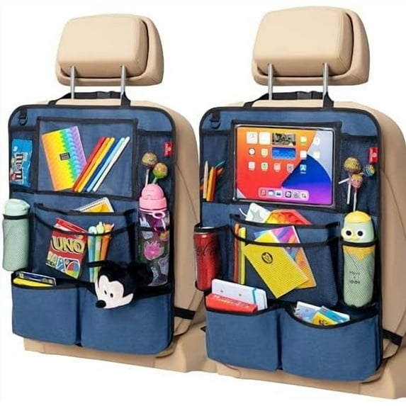 Backseat Car Organizer, Kick Mats Back Seat Protector with Touch Screen ...