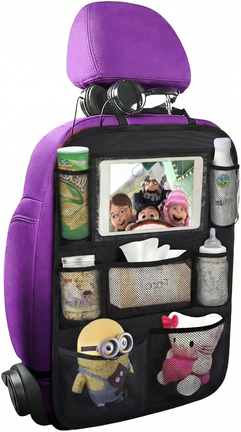 Backseat Car Organizer Mats Back Seat Organizers and Storage Bag with ...