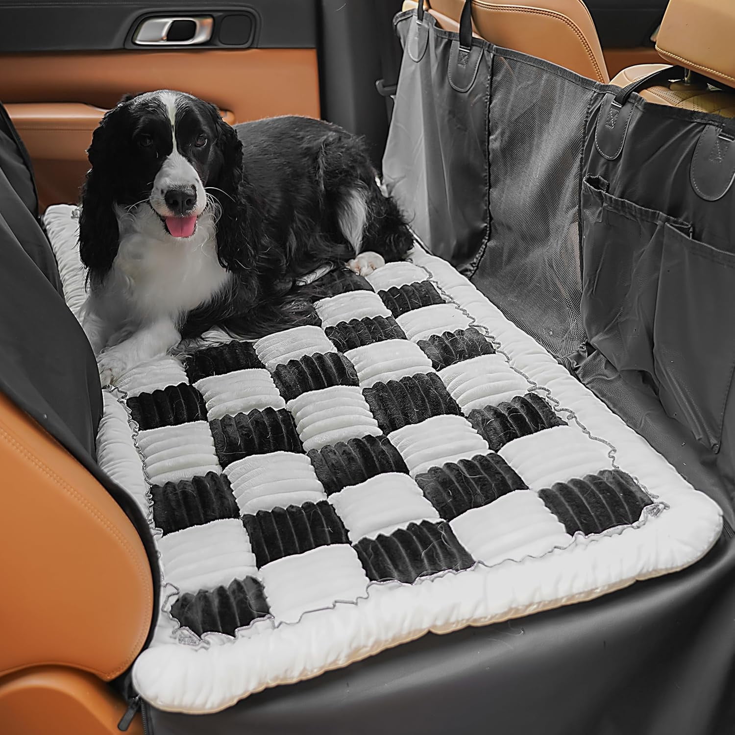 Backseat Dog Bed Mat for Car, Non-Slip Dog Bed for Car Back Seat, Soft ...
