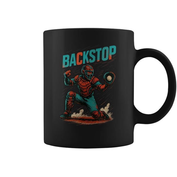 Backstop Catcher Baseball Graphic Coffee Mugs - Walmart.com