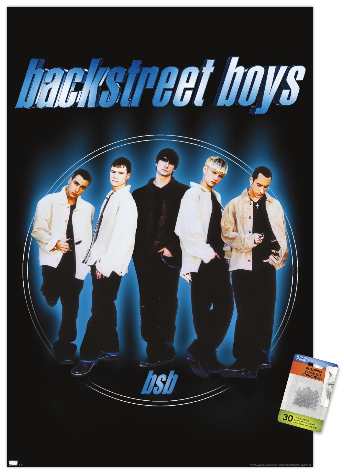 Backstreet Boys - Circle Wall Poster with Pushpins, 22.375" x 34 ...