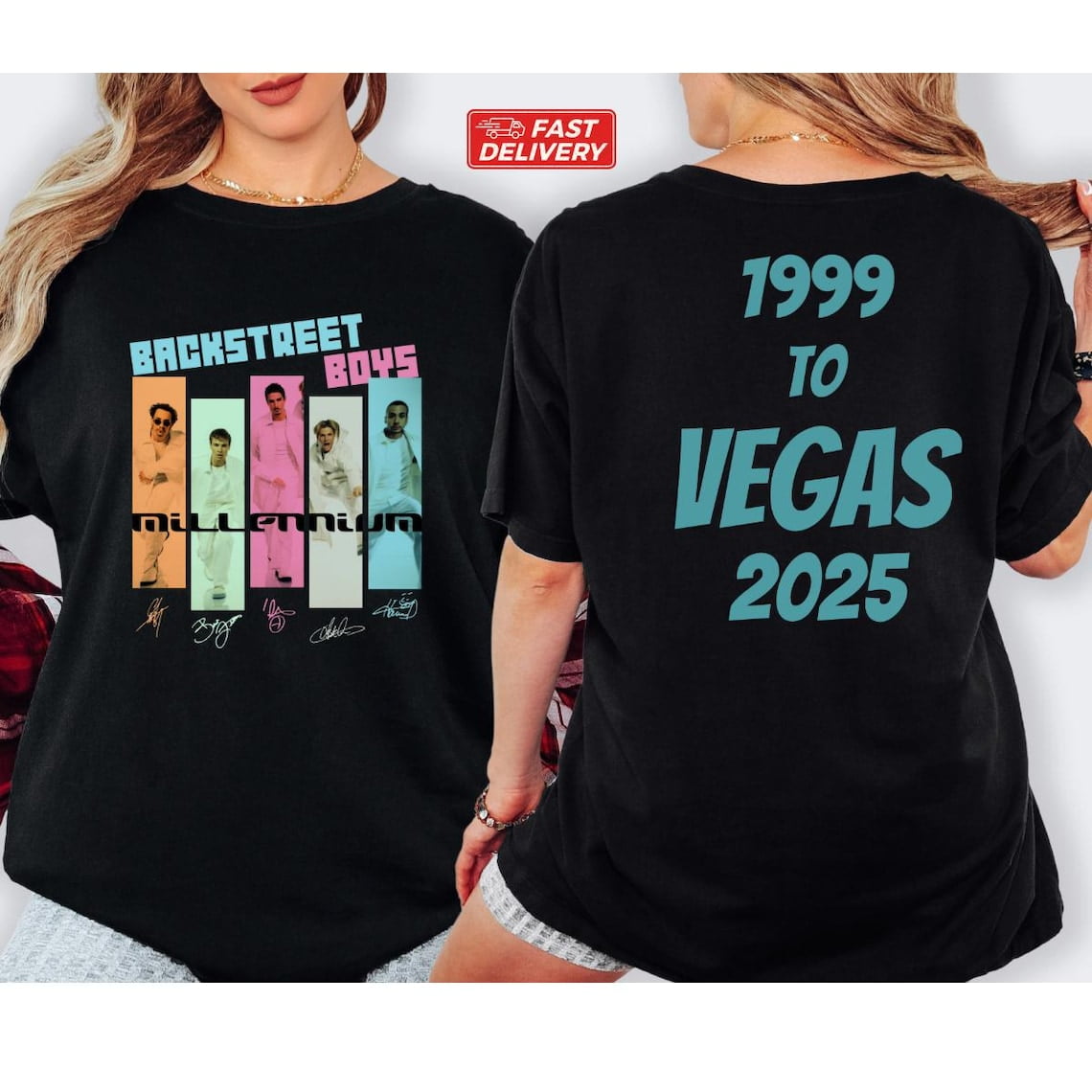 Backstreet Boys Shirt | 1999 to Vegas 2025 T-Shirt | Vintage Concert ...