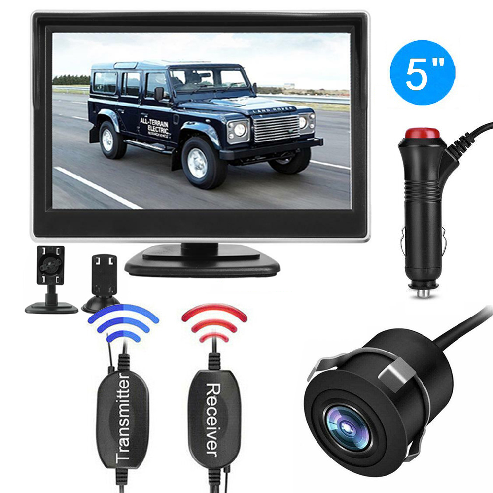 Backup Camera Car Rear View Wireless HD Parking System Night Vision + 5 ...
