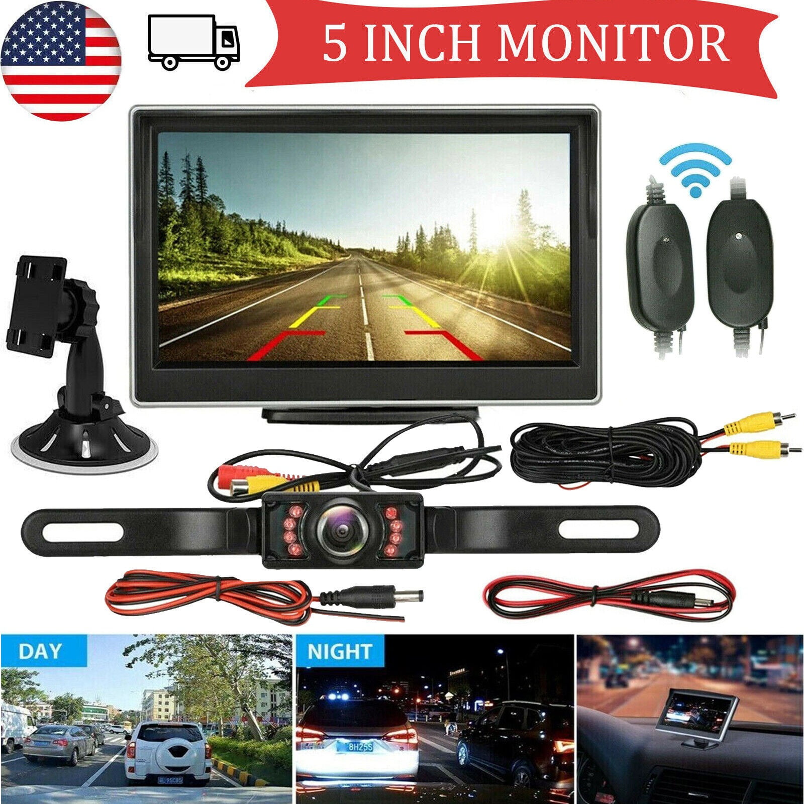 Backup Camera Car Rear View Wireless HD Parking System Night Vision ...