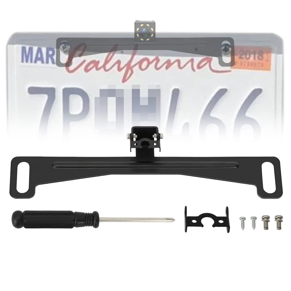Backup Camera License Plate Bracket, Alpha Rider Universal Car Dash Cam ...