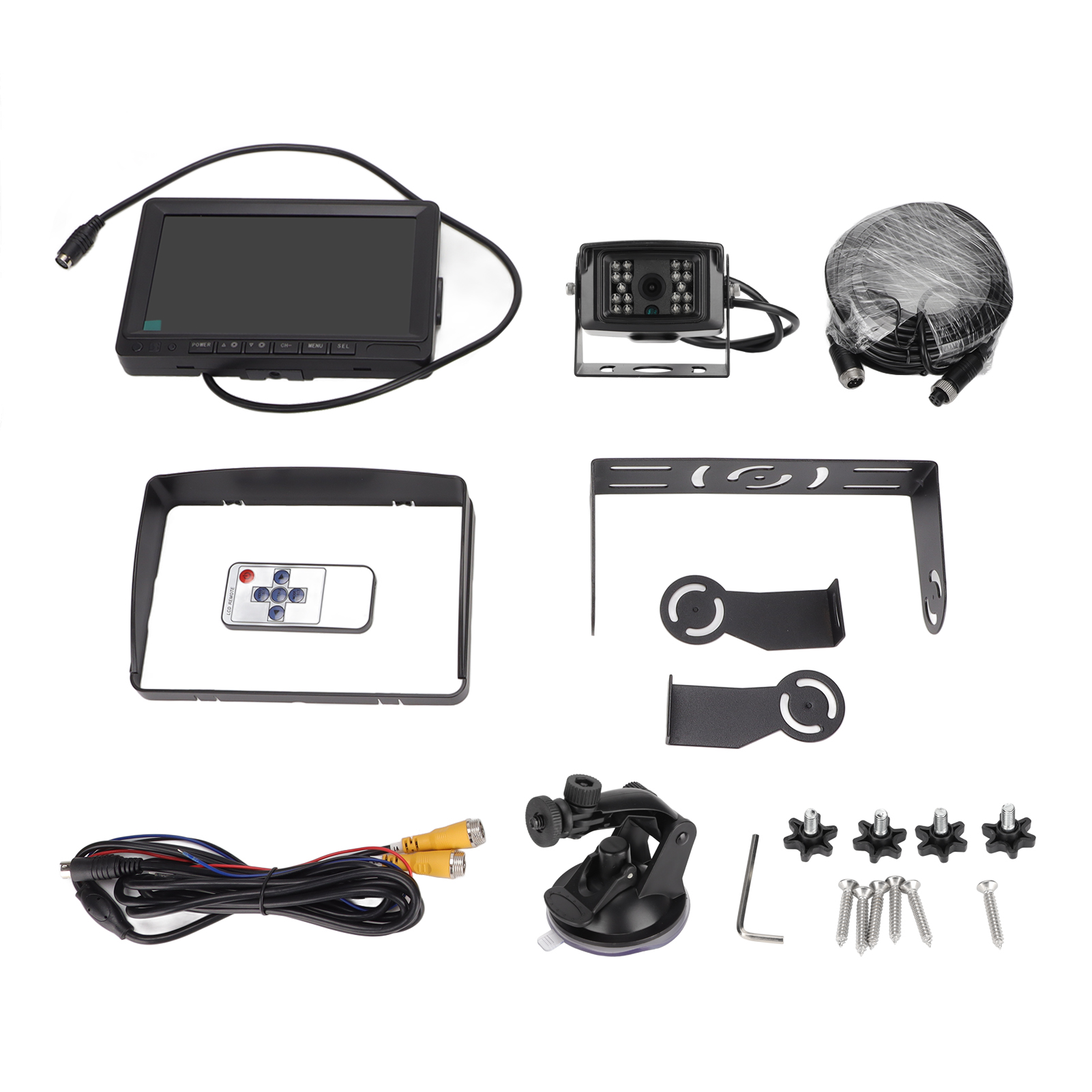 Backup Camera System, Adjustable Brightness IP69 Waterproof Rear View ...
