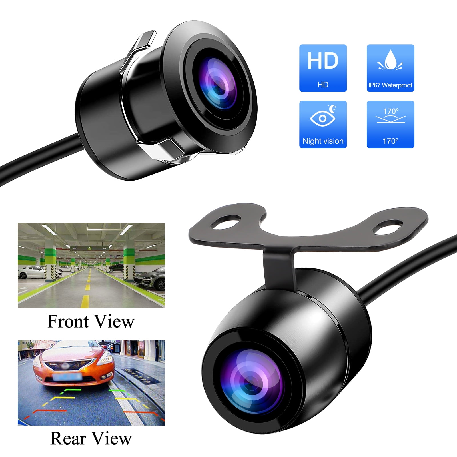 Backup Camera, TSV Car License Plate Reversing Camera, Night Vision HD ...