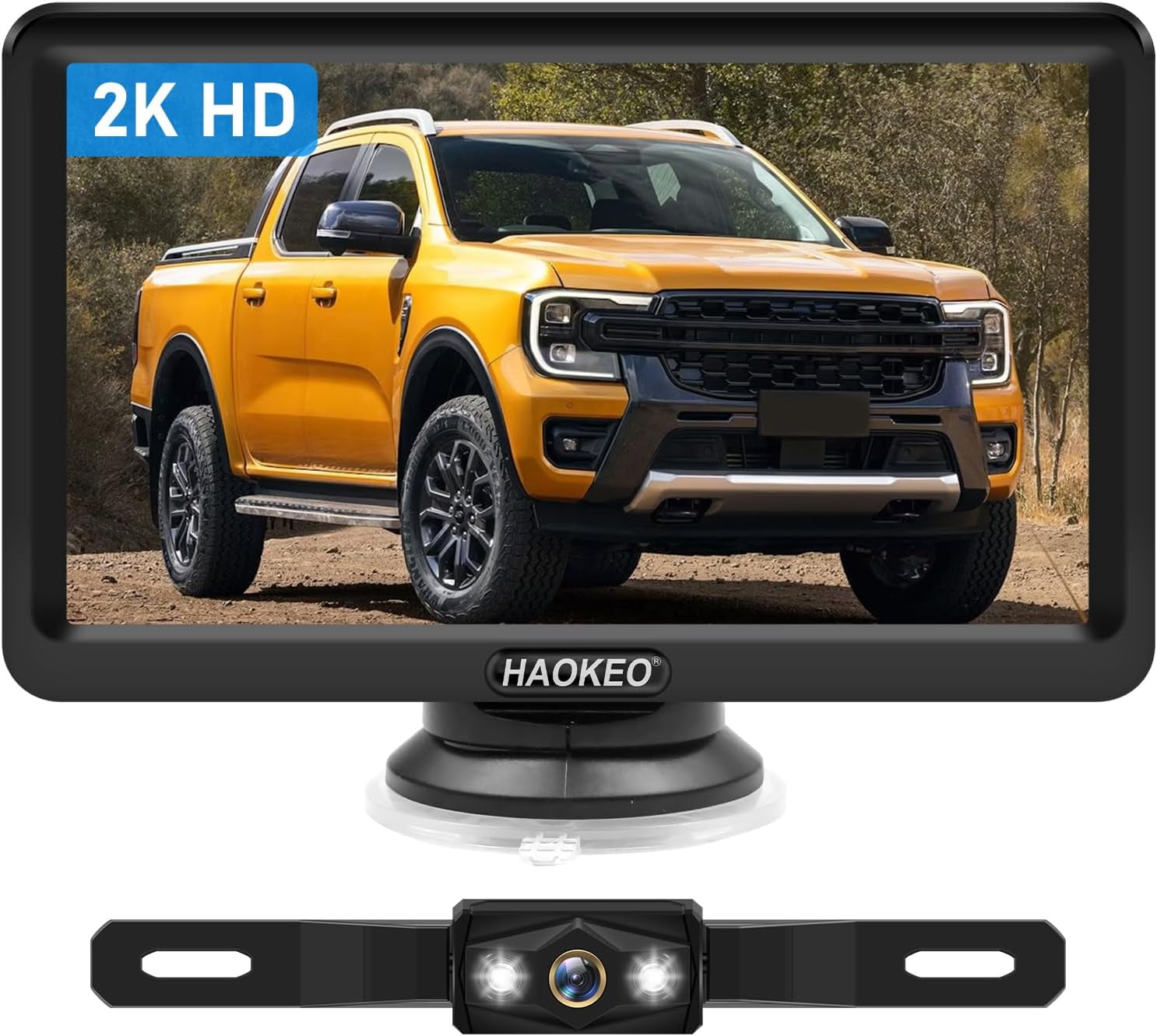 Backup Camera for Truck 7 Inch HD 2K Front Rear View Monitor kit Auto ...