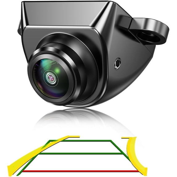 Backup Camera with Dynamic Trajectory Guide Line, AHD1080P Reverse Rear ...