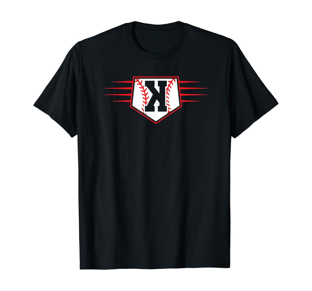 Backwards K Baseball Pitcher Strikeout Graphic Unisex Men Women T-Shirt ...