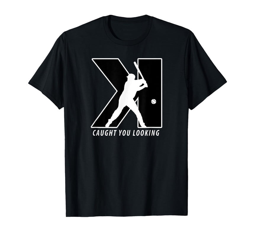 Backwards K Strikeout Looking Baseball Softball Pitching T-Shirt ...