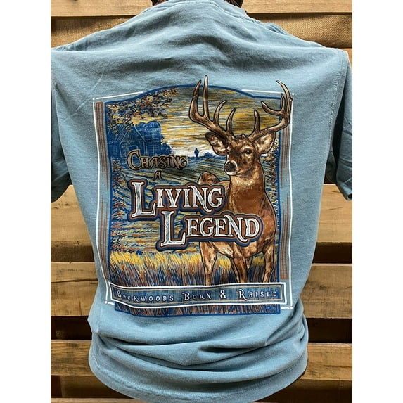 Backwoods Born Raised Chasing a Living Legend Deer Hunting Unisex T ...