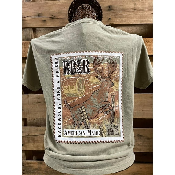 Backwoods Born Raised Deer Jumping Unisex T-Shirt - Walmart.com