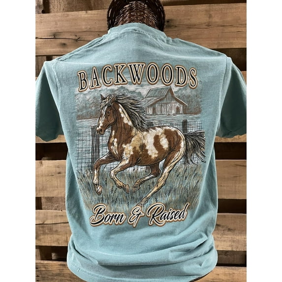 Backwoods Born Raised Horse Unisex T-Shirt - Walmart.com