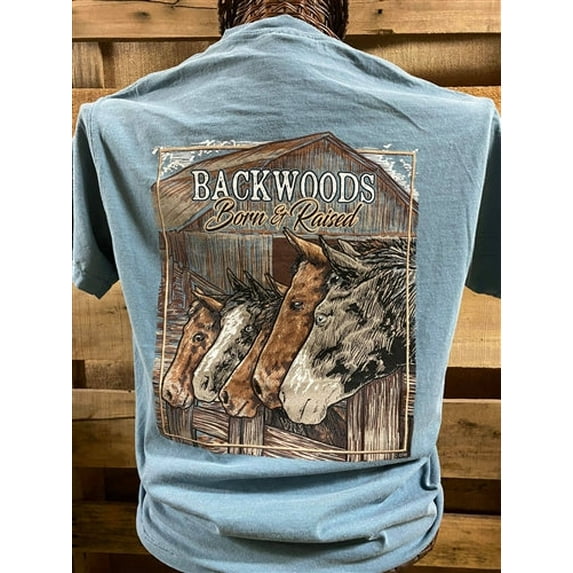 Backwoods Born Raised Horses Bright Unisex T Shirt - Walmart.com