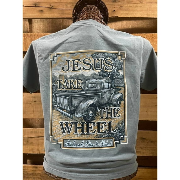 Backwoods Born Raised Jesus Wheel Unisex T-Shirt - Walmart.com