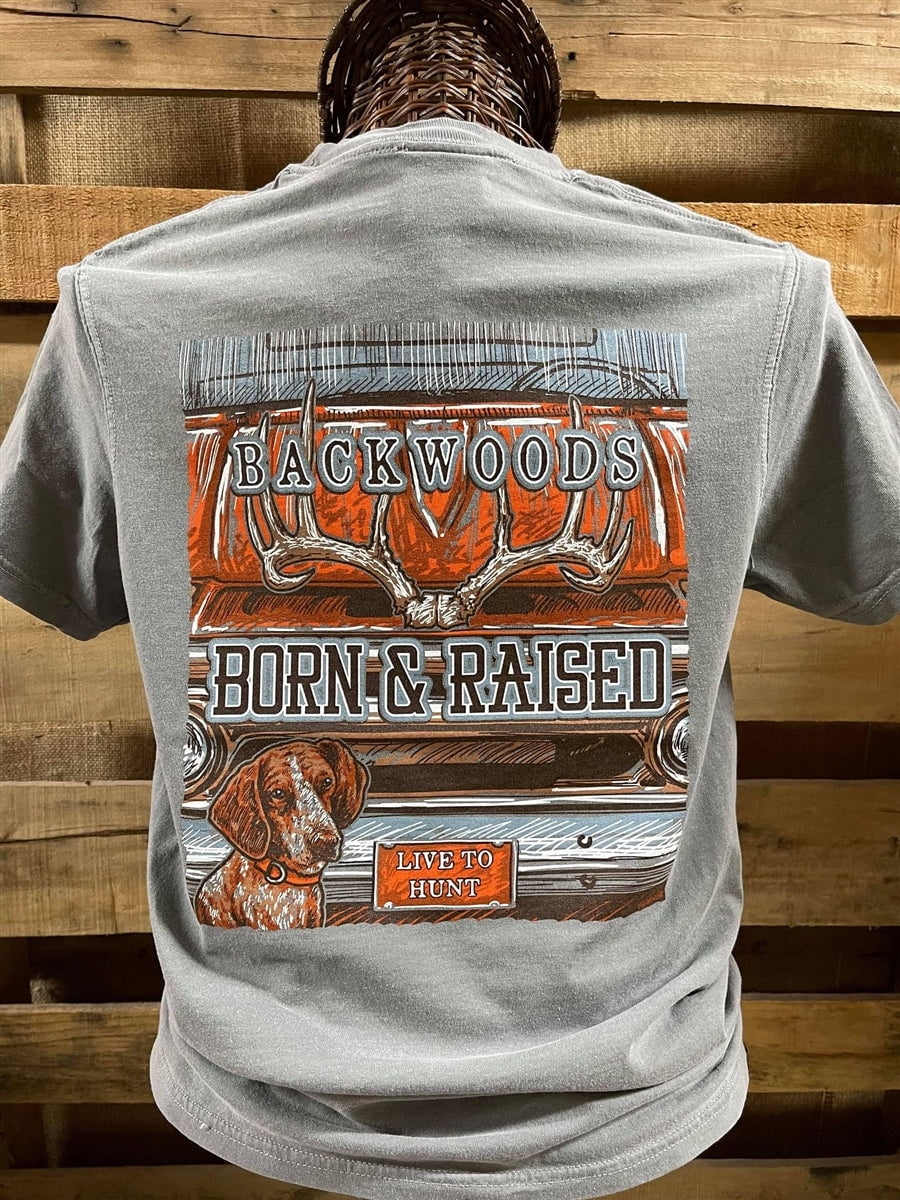 Backwoods Born Raised Live to Hunt Unisex Bright T Shirt - Walmart.com
