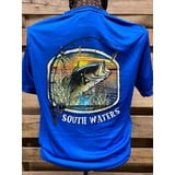 Backwoods South Waters Fishing Bass A-4 Cooling Royal Blue Bright ...