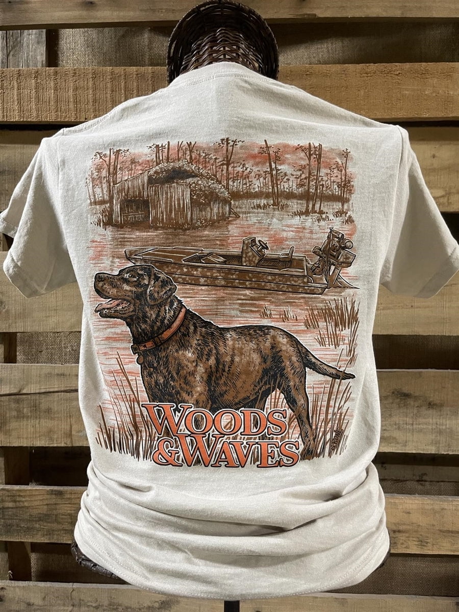 Backwoods Woods Waves Dog With Duck Blind T-Shirt - Walmart.com
