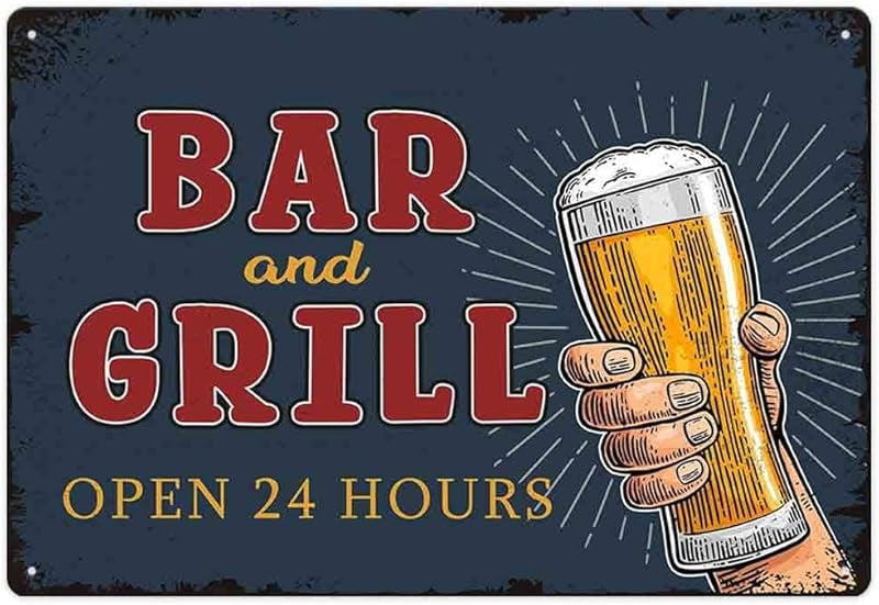 Backyard Bar & Grill Rules Sign - Funny Porch Decor, 12x8 Inches ...
