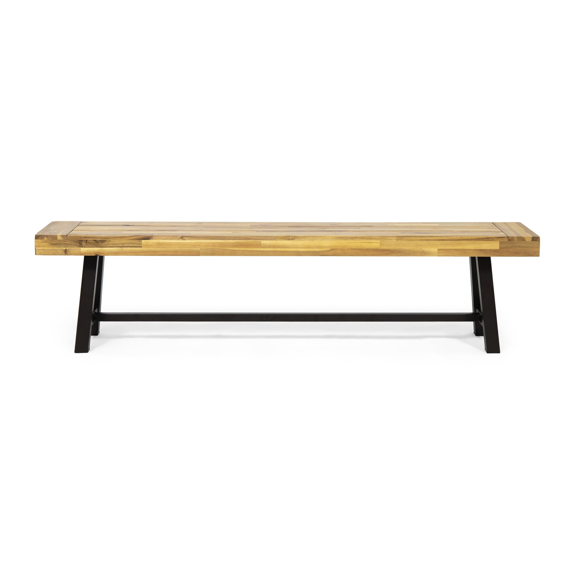 Backyard Bench / 18 in Height, Teak Color / Enhance Your Outdoor ...
