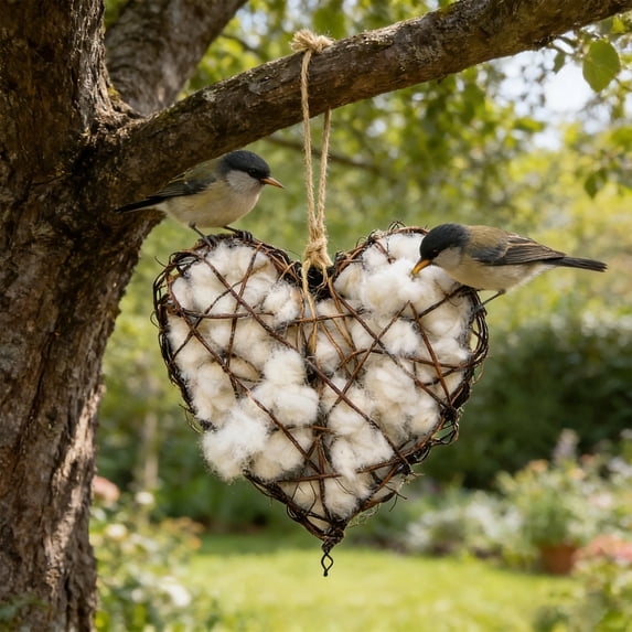 Backyard Bird Photography Prop, Hanging Nesting Material Station ...