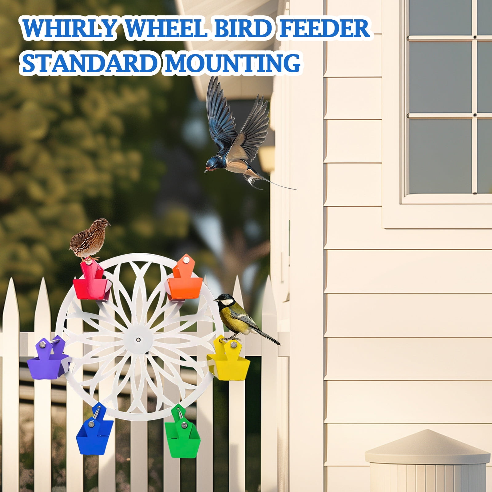 Backyard Birdwatching Ferris Wheel Feeder - Stainless Steel Spinning ...